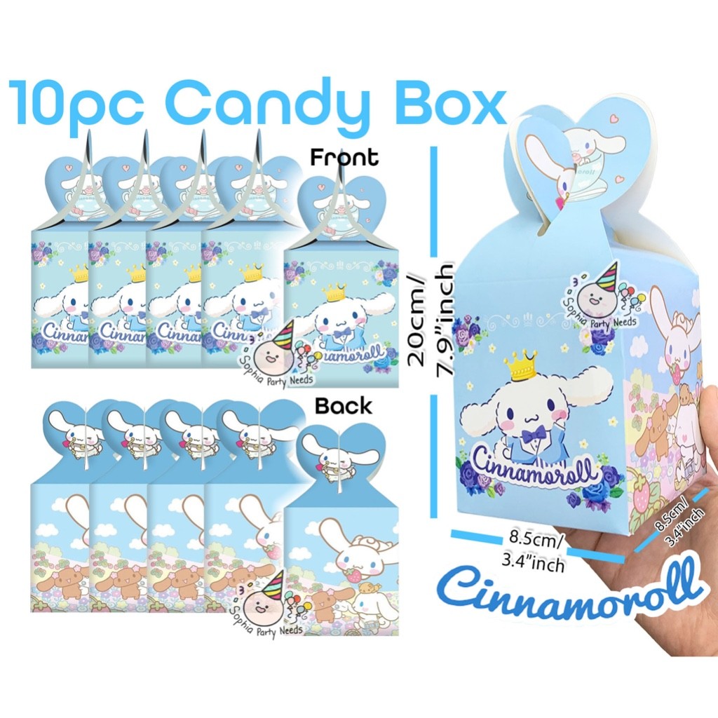 10pc Cinnamoroll Candy Box Blue Paper Gift Bag Box | Shopee Philippines