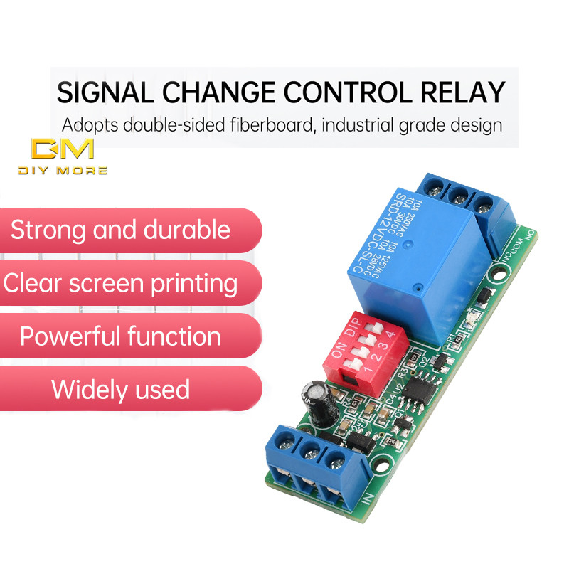 DIYMORE DC12V Signal Change Control Relay Module Control Switch Module ...