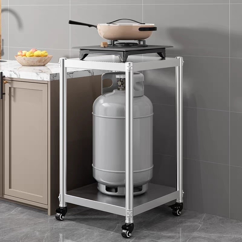 Stainless Steel Kitchen Gas Tank Stove Storage Microwave Oven Rack ...