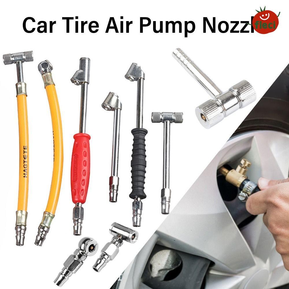 FLECI Tire Air Pump Nozzle, Multifunctional Tyre Air Connection Locking ...