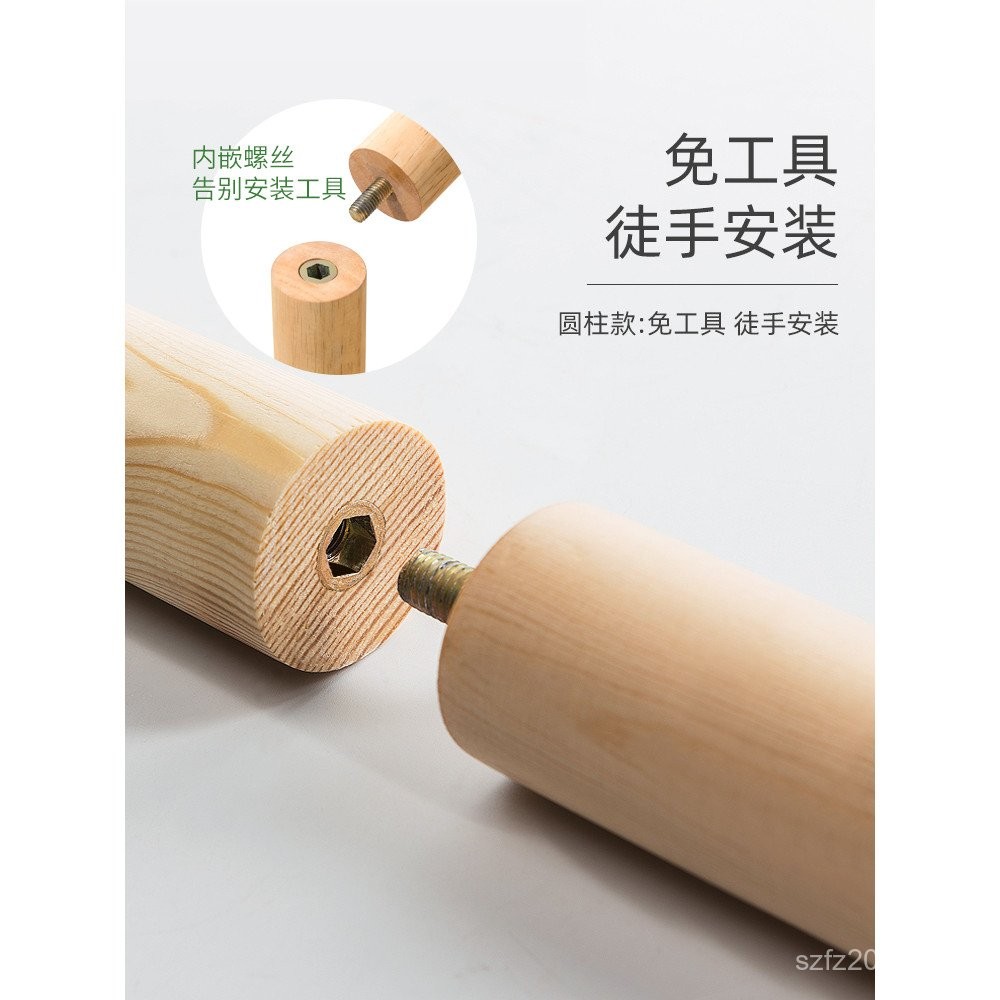 Wooden Horse Rack Floor-standing Solid Wood Simple Clothes Rack ...