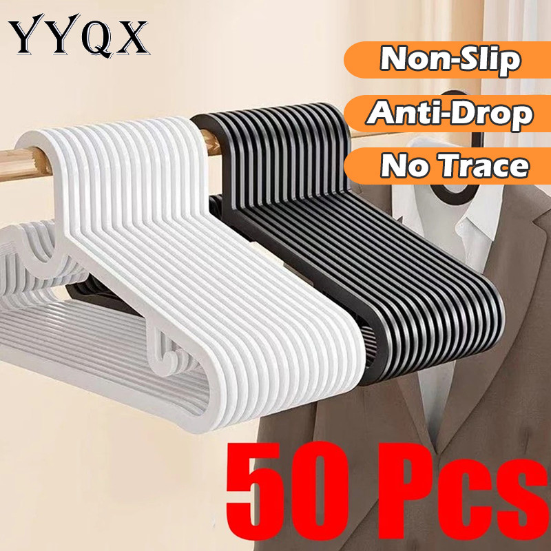 50pcs Anti-slip Hanger For Clothes Anti-drop Strong Good Quality ...