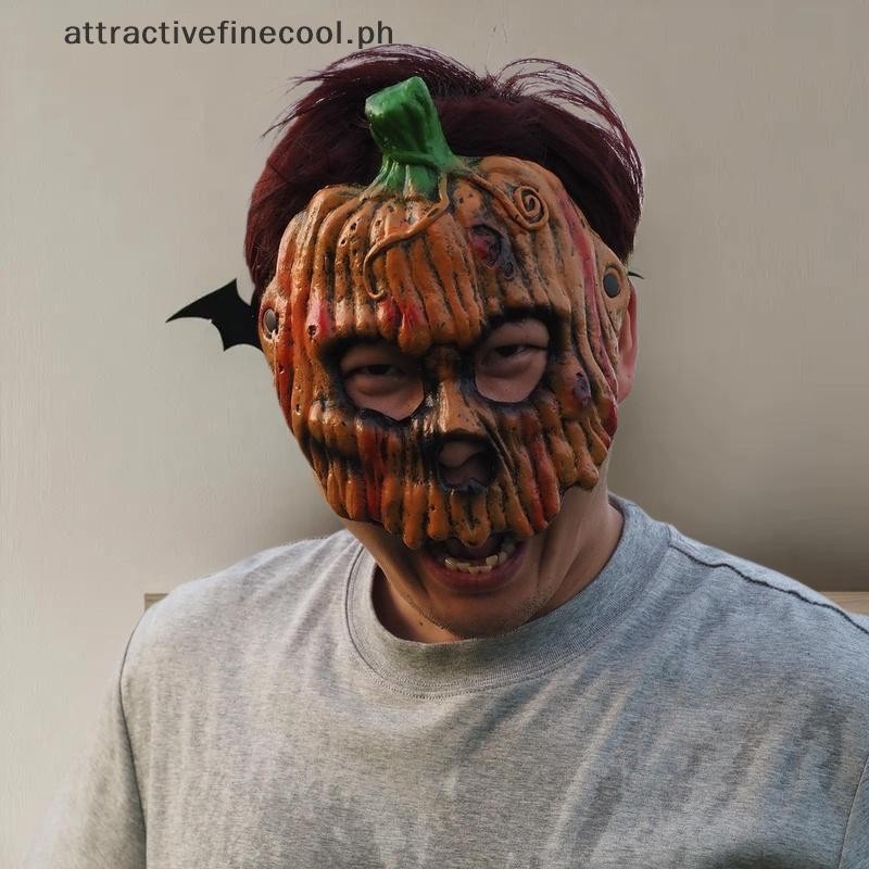 AFPH Halloween Pumpkin Horror Mask Latex Full Head Ghost Mask Role ...
