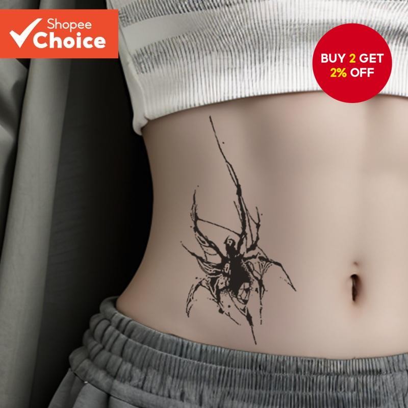 Spider, Temporary Tattoo Stickers, Long-Lasting Waterproof, Semi ...