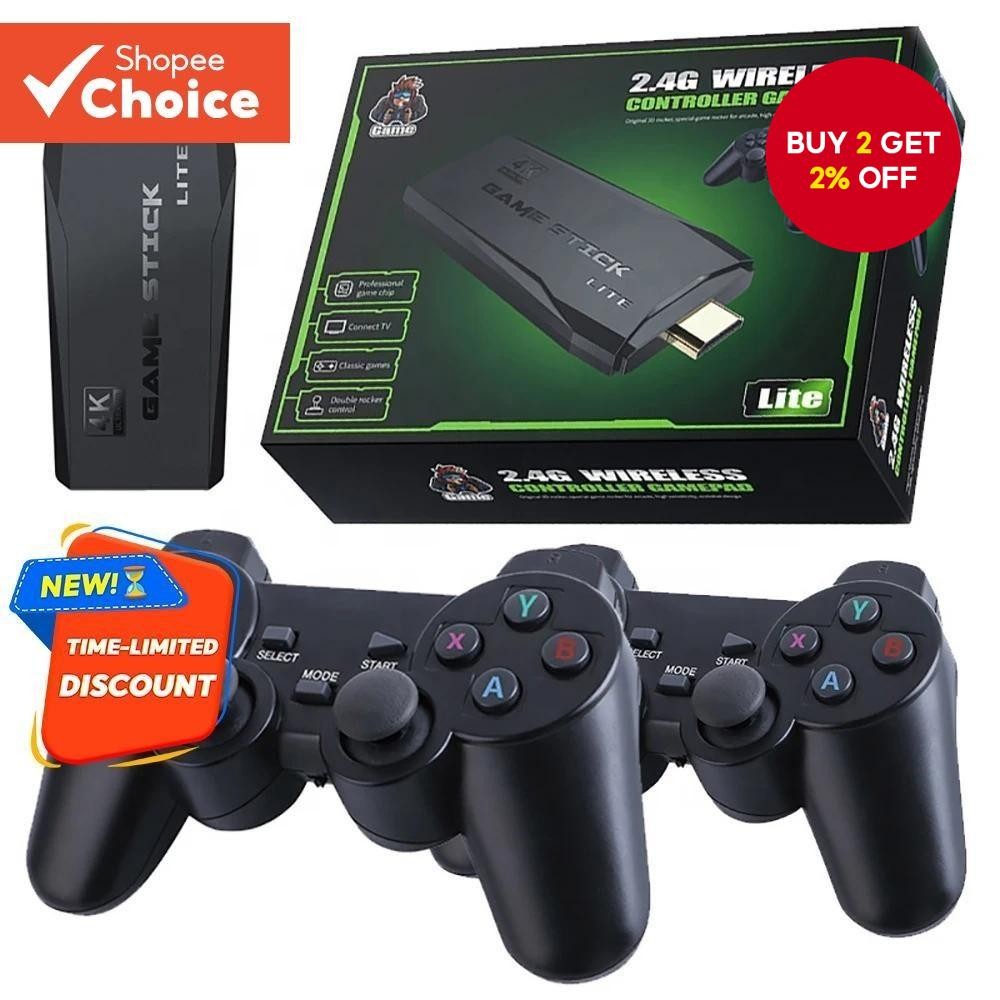 4K Retro M8 Game Console 10000 Classics 2 Wireless Controllers HDMI ...