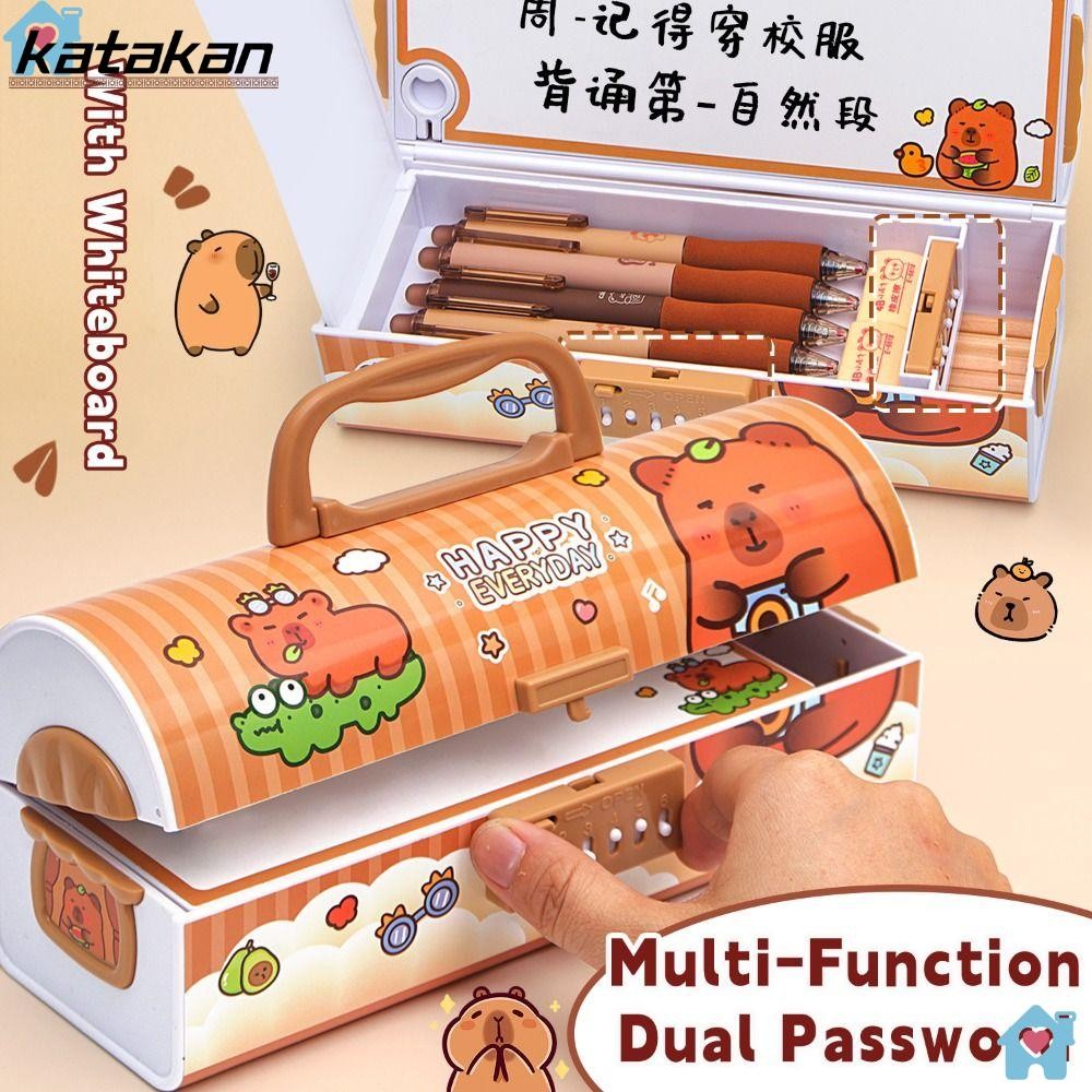 KATAKAN Pen Box, With Dual Password Lock Multi-Function Pencil , High ...