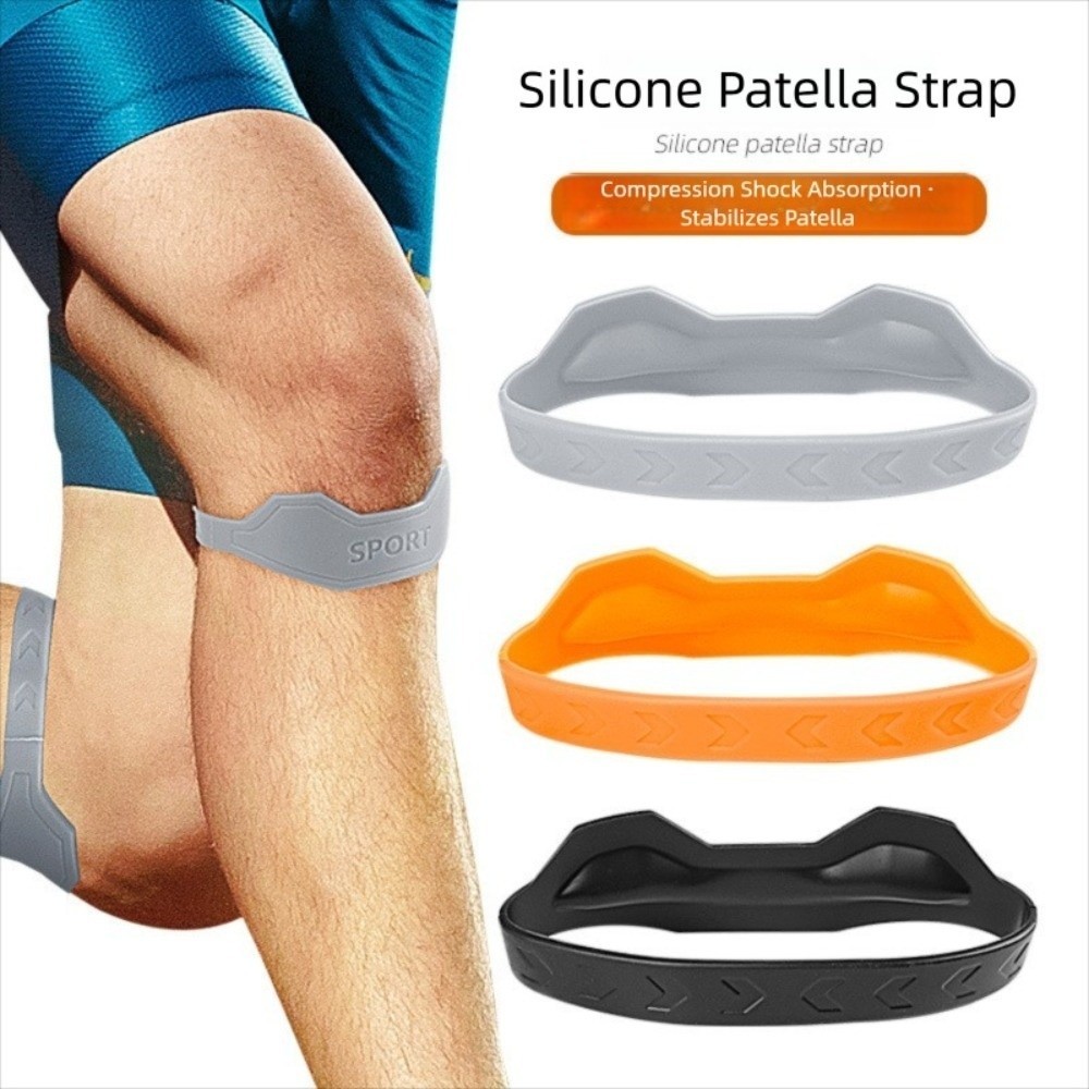 1pair New Silicone Patella Tendon Knee Straps Flexible Supportive Knee ...