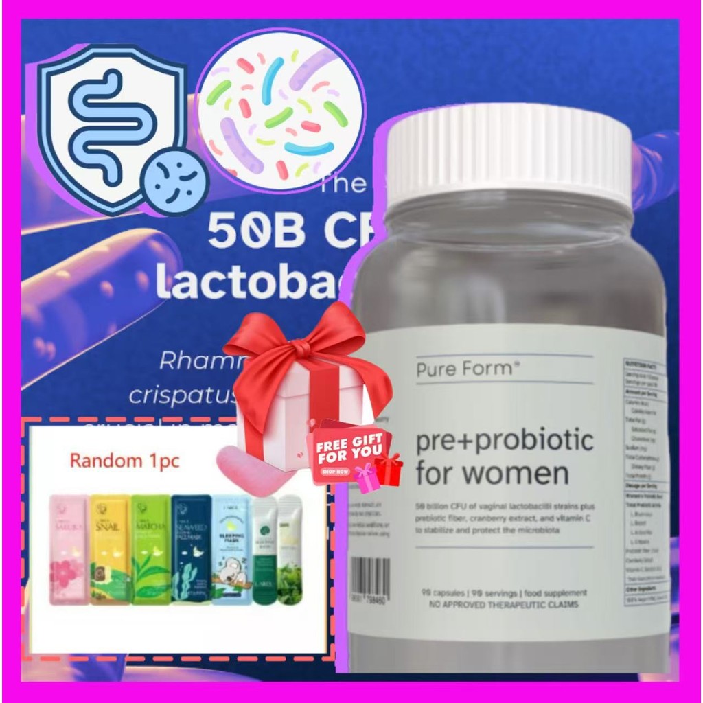 Pure Form Pre + Probiotic for Women | 50 Billion CFU Vaginal Probiotic ...