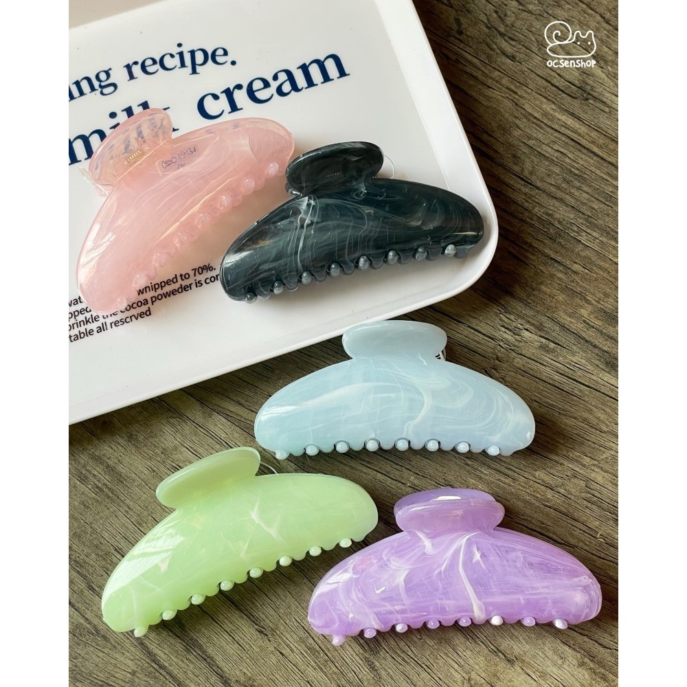Marble semi-circular crab claw clip (11cm) | Shopee Philippines