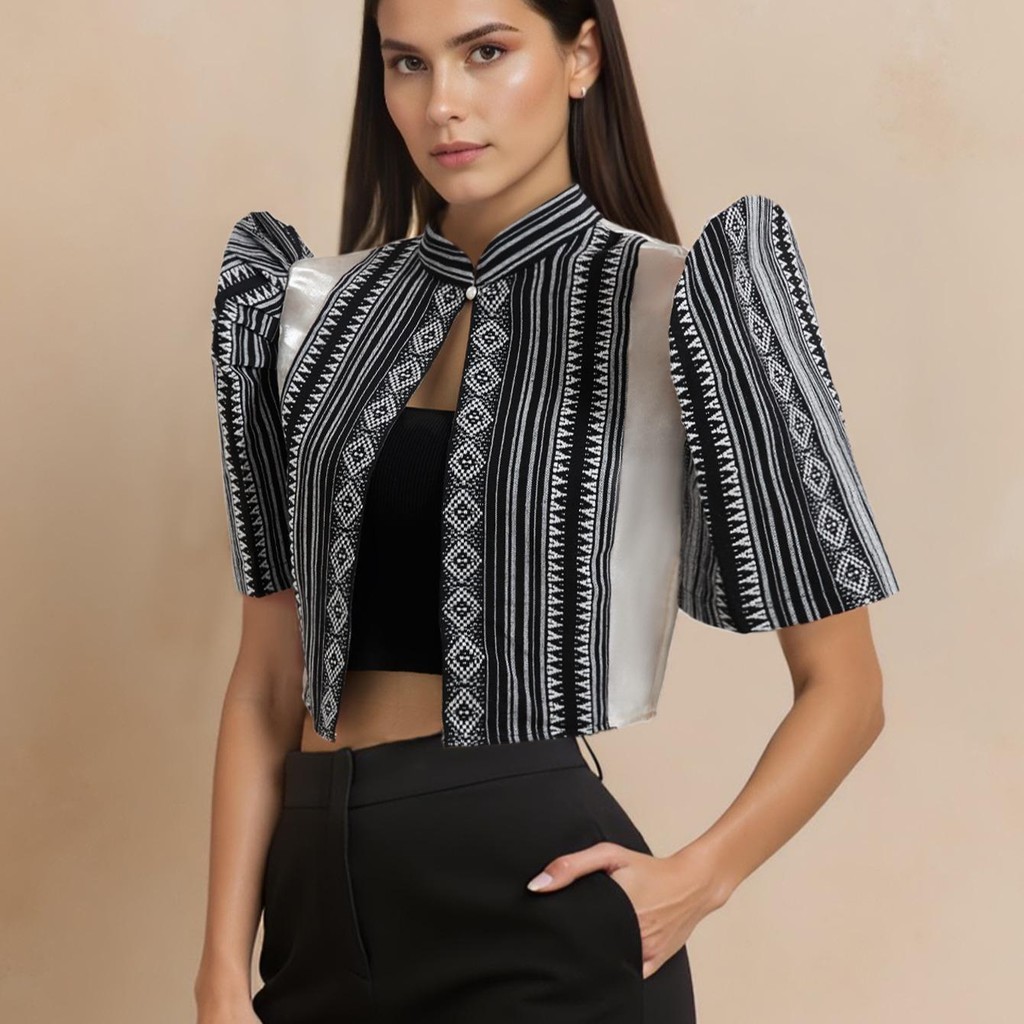 amyenjoylife Modern Filipiniana Bolero Croptop Summer Women'S ...