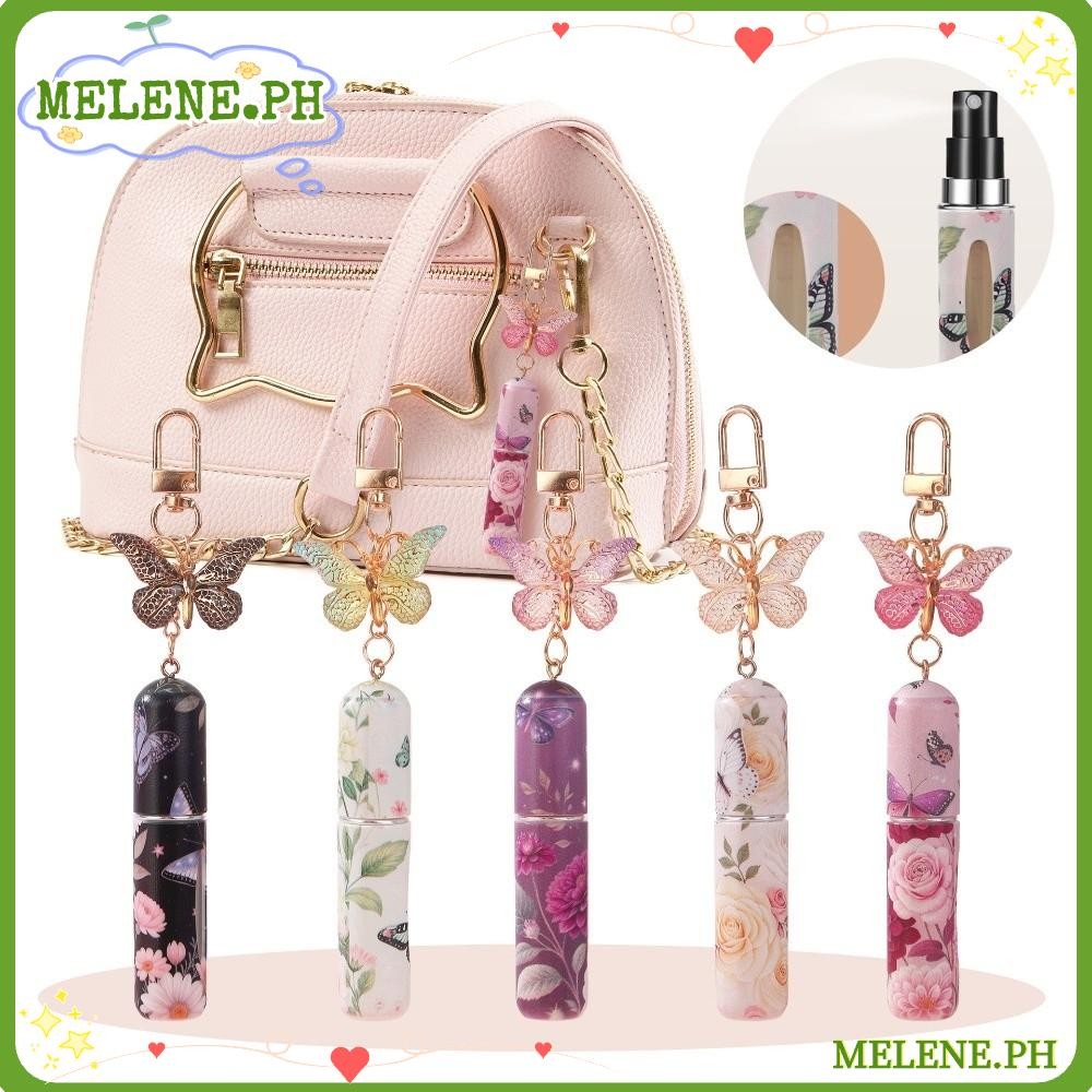 MELENE Mini Perfume Bottle, Refillable 5ml Spray Rotating Bottle ...