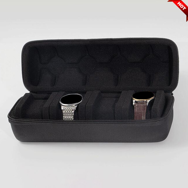 Black Multifunctional Watches Storage Bag, Portable Waterproof Watches ...