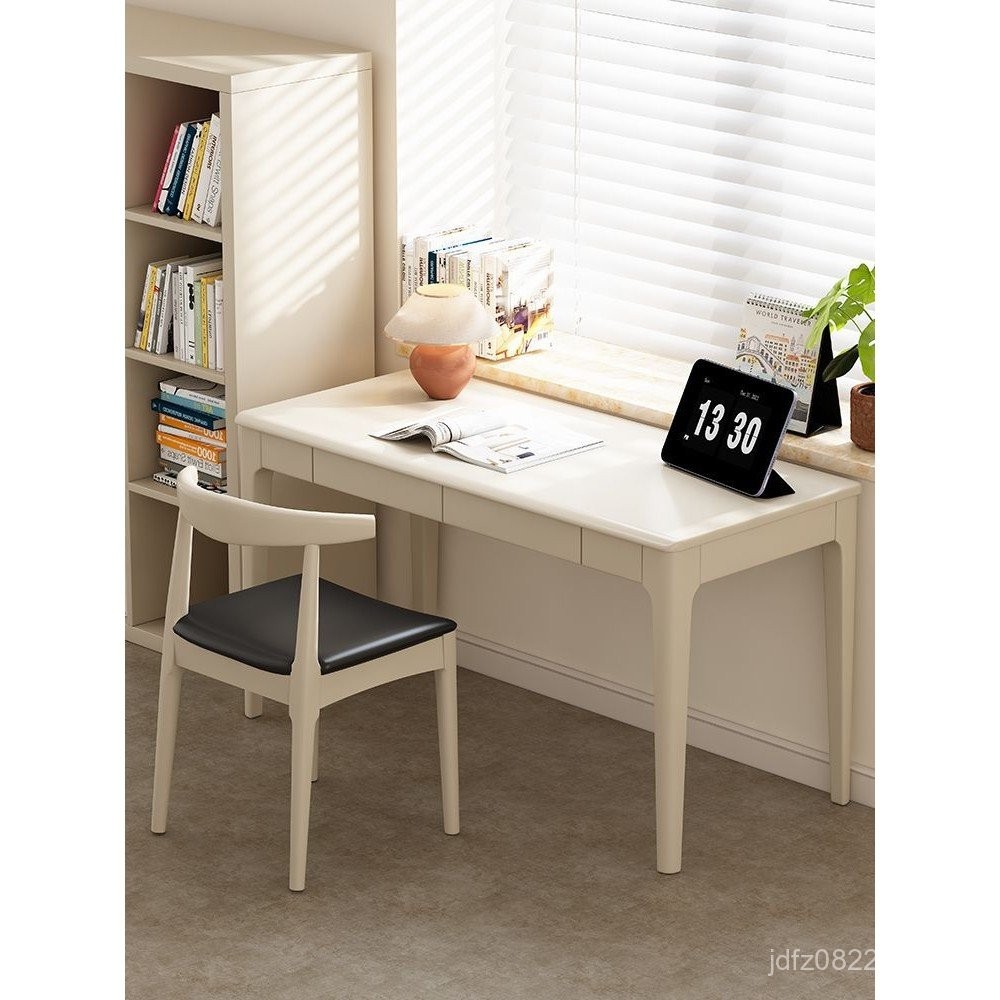 Solid Wood Desk for Home Use, Small Apartment Bedroom Office Desk ...