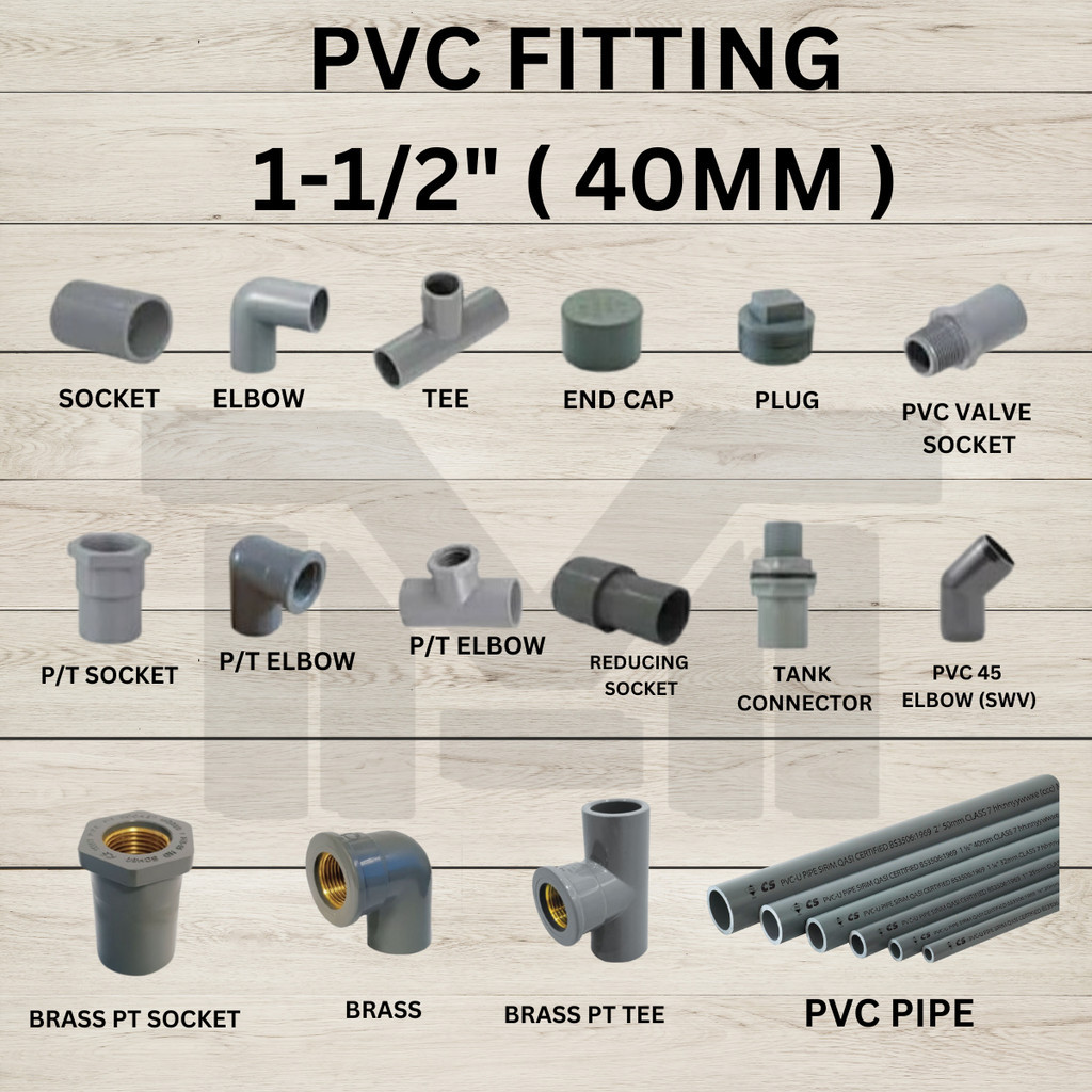 BRAND NEW PVC PIPE FITTING 40mm (1-1/2") | Shopee Philippines
