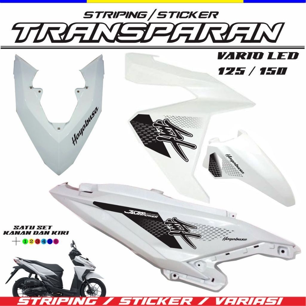 Variation STRIPING VARIO LED TRANSFARAN / TRANSPARENT STICKER VARIO LED ...