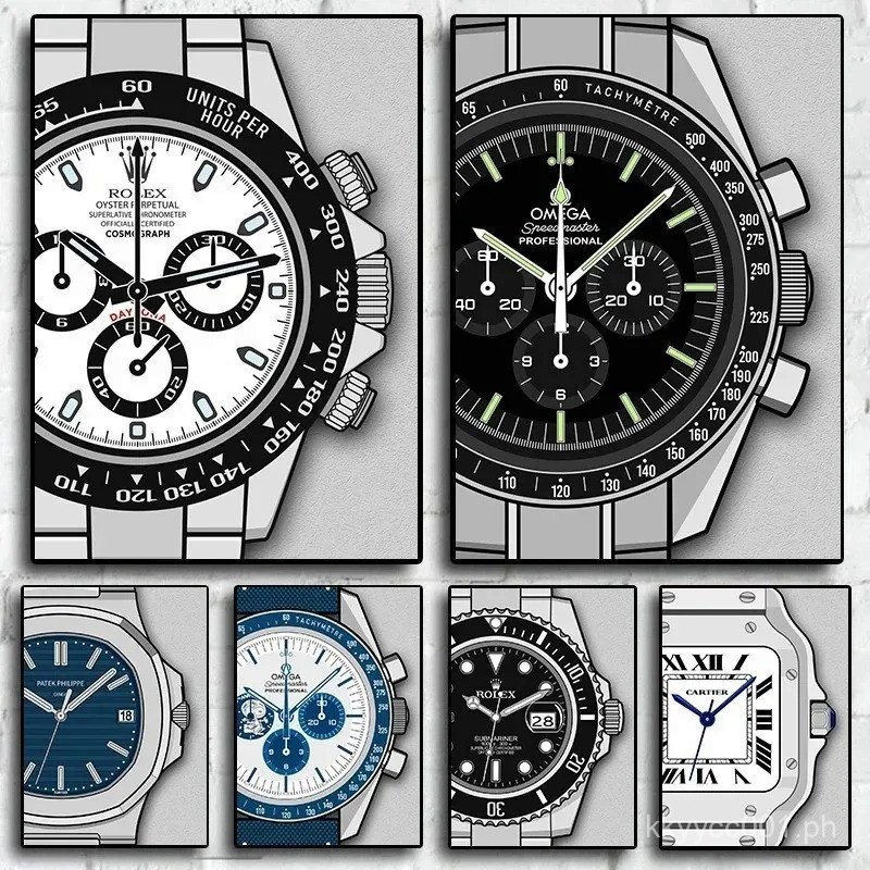Luxury Famous Brand Watch Dial Decoration Poster Picture Mural Modern ...