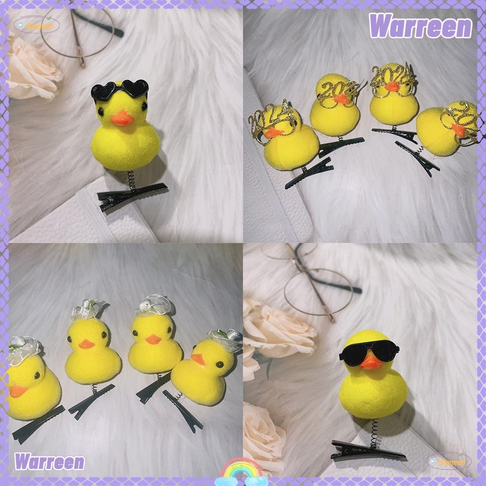 WARREEN 10pcs Hairpin, Little Yellow Duck Plush Hair Clip, 2024 DIY ...