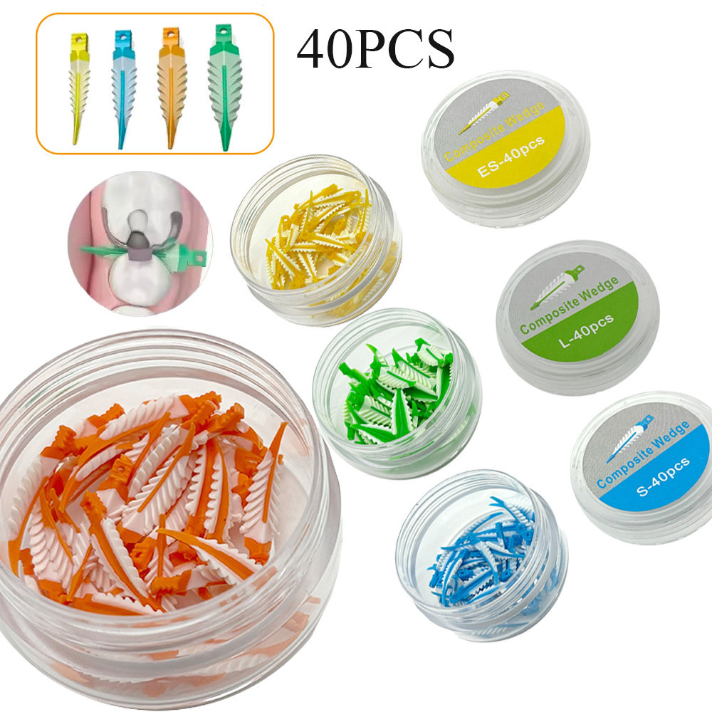 40Pcs Autoclavable Dental Composite Interdental Wedges Interdental ...