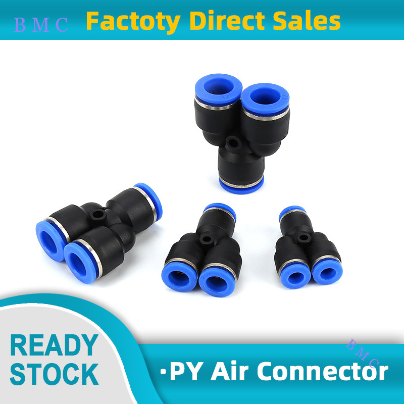 Pneumatic Quick Plug PY6 Trachea Quick Connector Y-Type Tee Connector ...