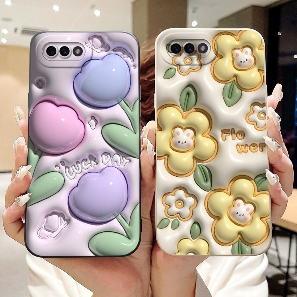 For OPPO A3s CPH1803 / A12E CPH1853 Case Square Edge Casing Luxury ...