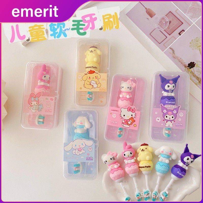 Sanrio Kids Toothbrush Cartoon Anime Kuromi Cinnamoroll Melody Hello ...