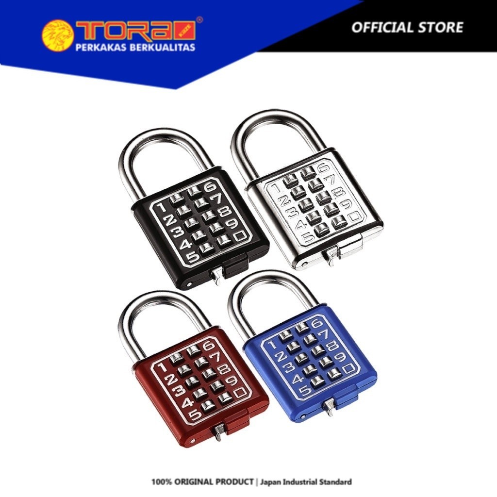 Tora 10 Digit 40 mm Combination Number Padlock - Code Padlock Number ...