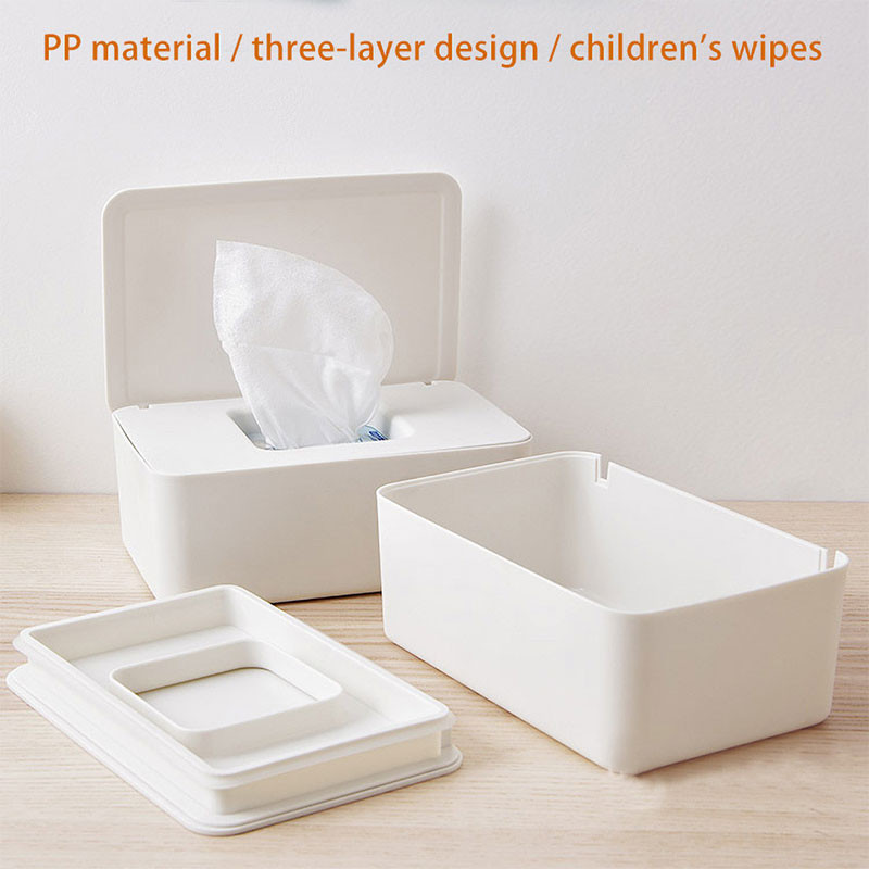 Wet Wipes Dispenser Holder With Lid Tissue Paper Storage Box Home ...