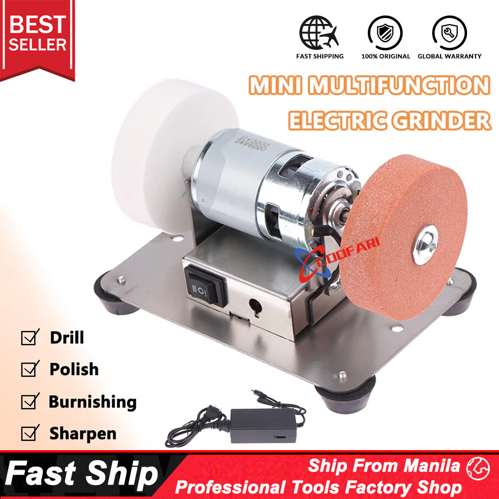 100W Electric Desktop Double Grinder Mini Coarse And Fine Double ...