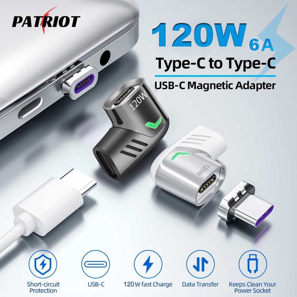 120W L-shaped Magnetic Charging Adapter - Type-C To Type-C Port ...