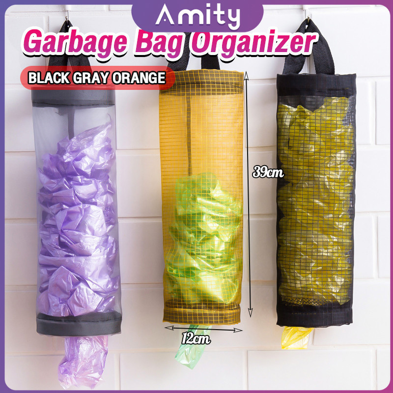 Amity Garbage Bag Organizer Plastic Bag Holder Grey/Black | Shopee ...