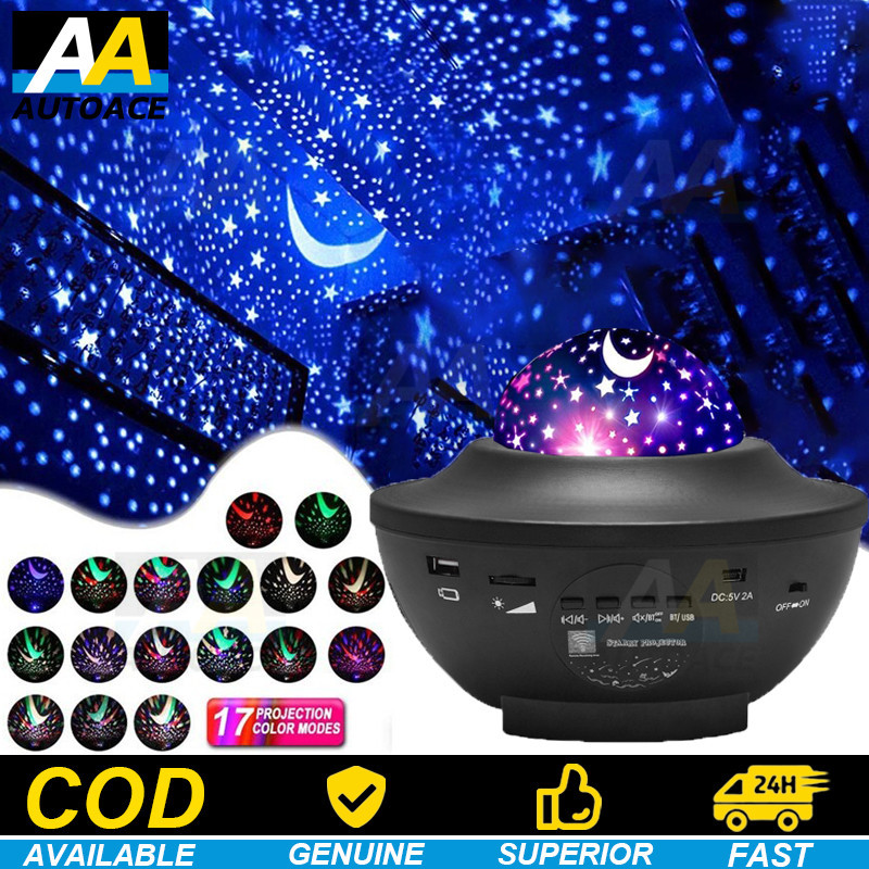 Starry Projector Night Light Rotating Sky Moon Lamp Galaxy Lamps Home ...