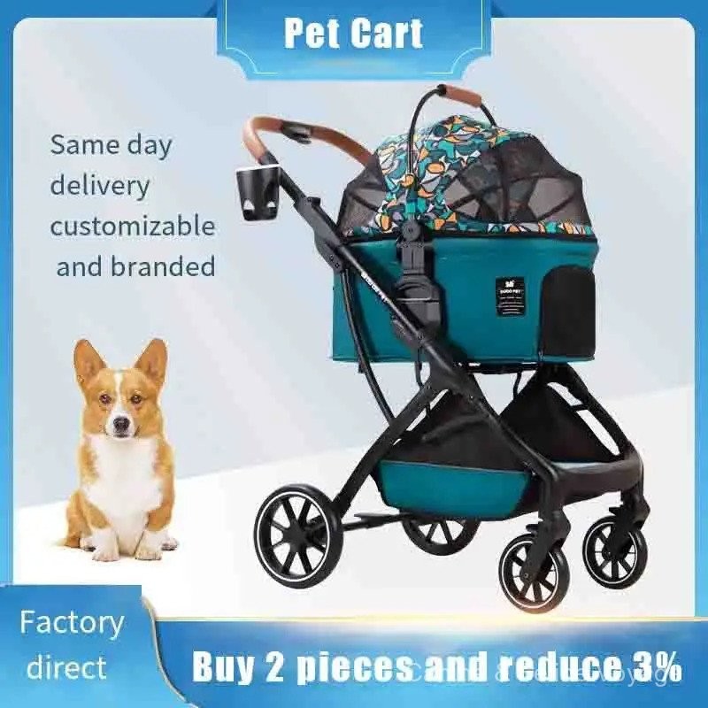 New Folding And Separating Pet Carts Dog Outing Carts Dog Carts Cat ...