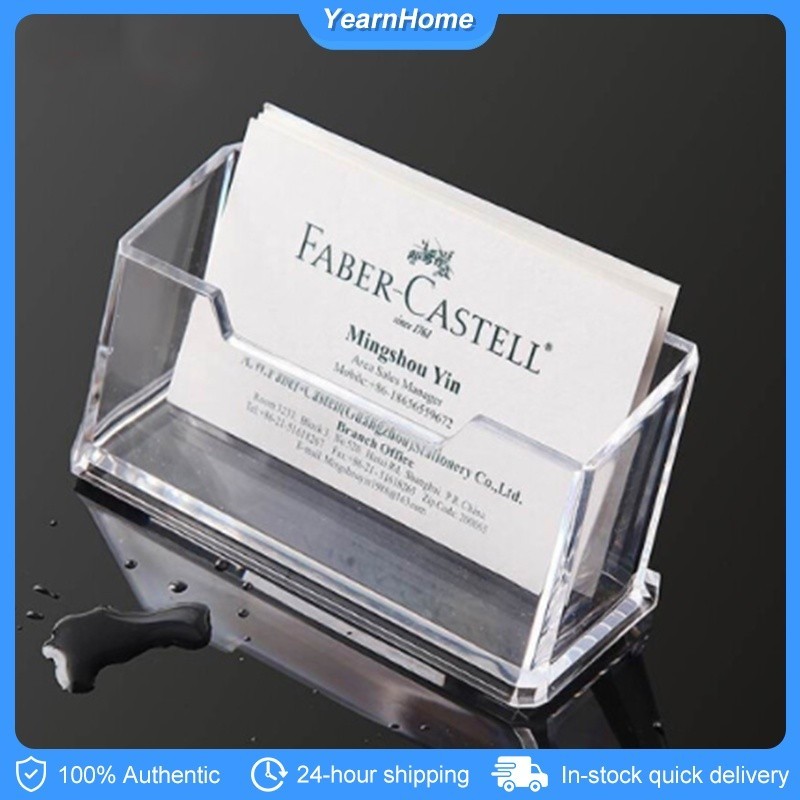 Office Desktop Business Card Holder Clear Desk Shelf Box Acrylic ...