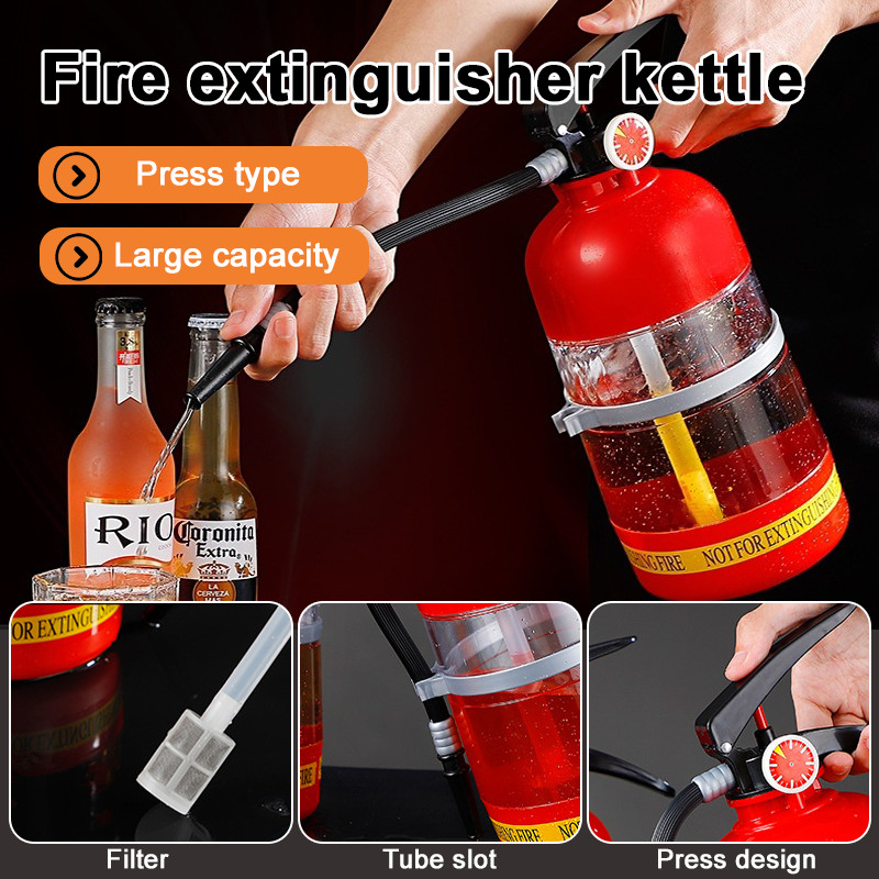 1.5L Fire Extinguisher Water Dispenser Creative Party Beer /Juice/Wine ...