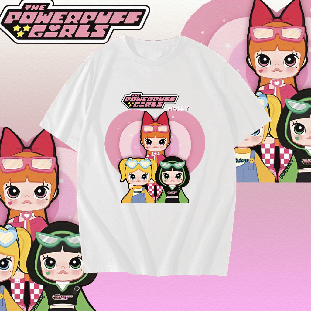 MOLLY x The Powerpuff Girls T-Shirt Cotton 1 Fabric Can Be Worn By Both ...
