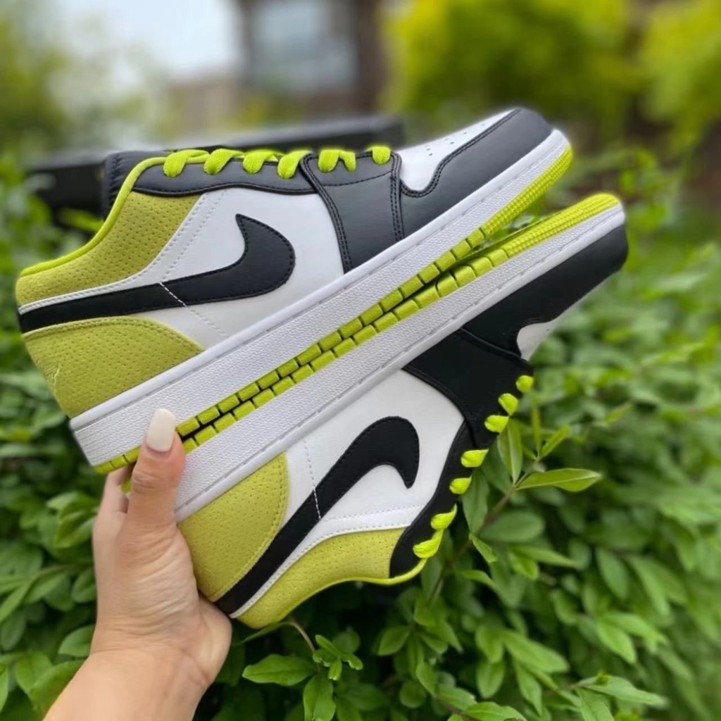 2024NewAJ1Low-Cut Fluorescent Green and High-Looking Trendy Casual ...