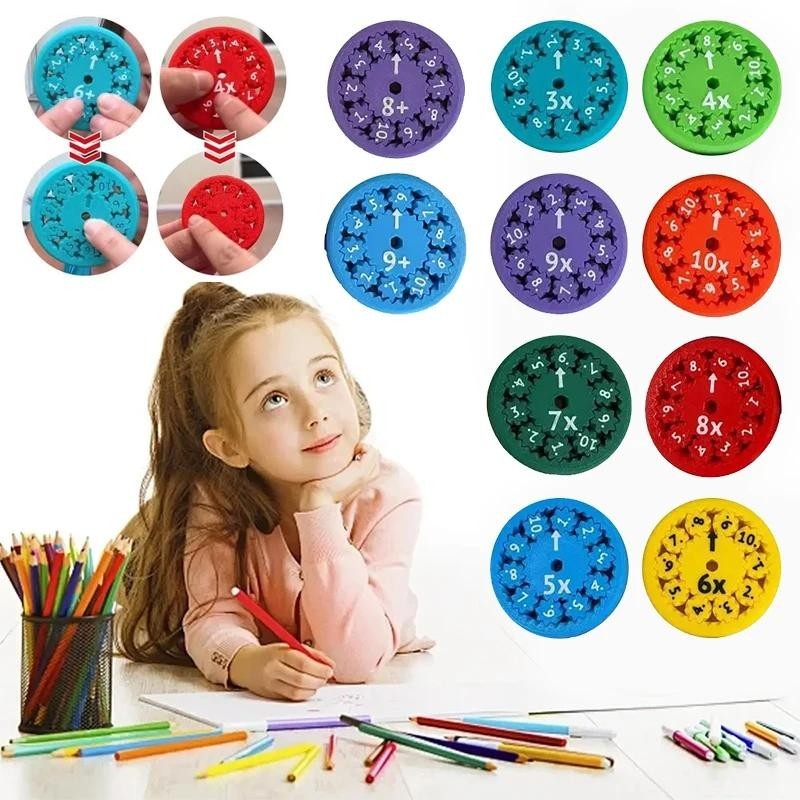 9pcs Math Facts Fidget Spinners Math Learning & Education Toys Game ...