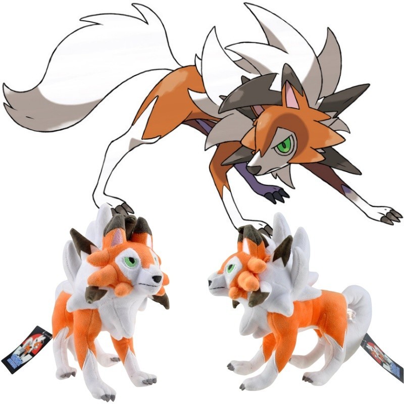 26cm Pokémon Lycanroc Midday Form Plush Toy - Evolution of Rockruff ...