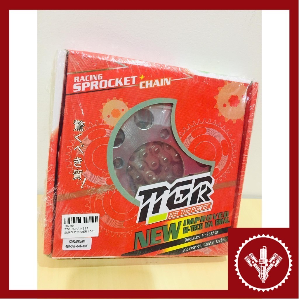 TTGR CHAINSET SMASH/RAIDER J 428-36T-14T-110L | Shopee Philippines