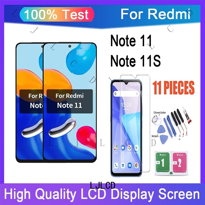 6.43" inch Original AMOLED Redmi Note 11 Note 11S LCD Display Touch ...