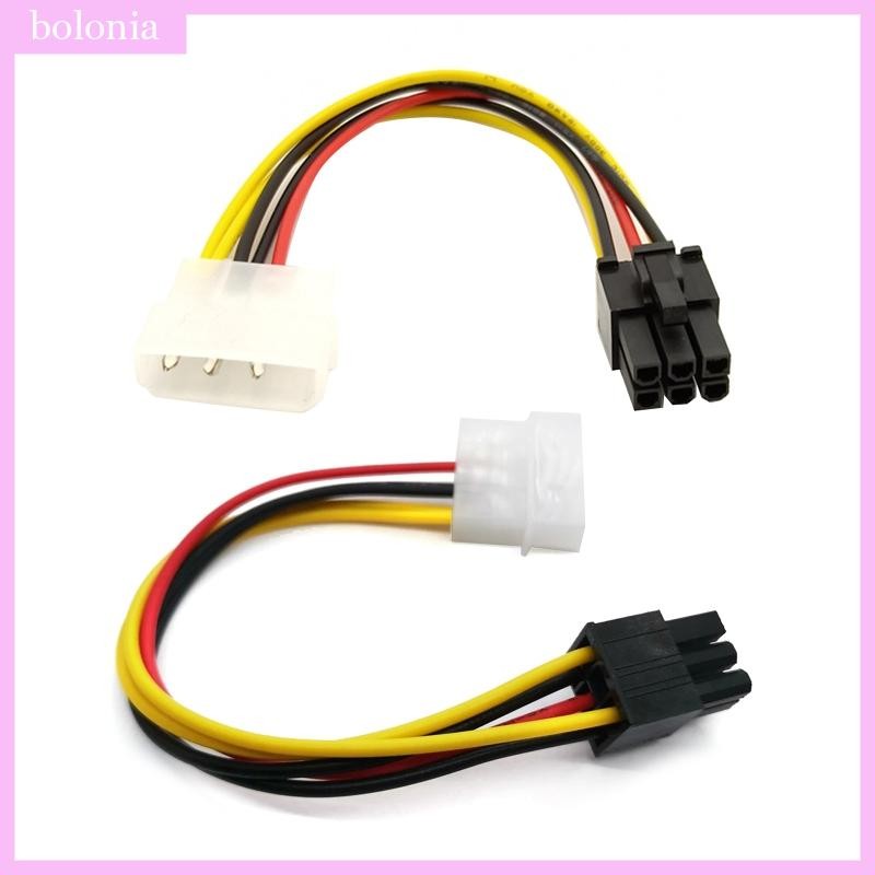 【PC】 4 Pin Molex to 6 Pin PCI-Express PCIE Video Card Power Adapter ...