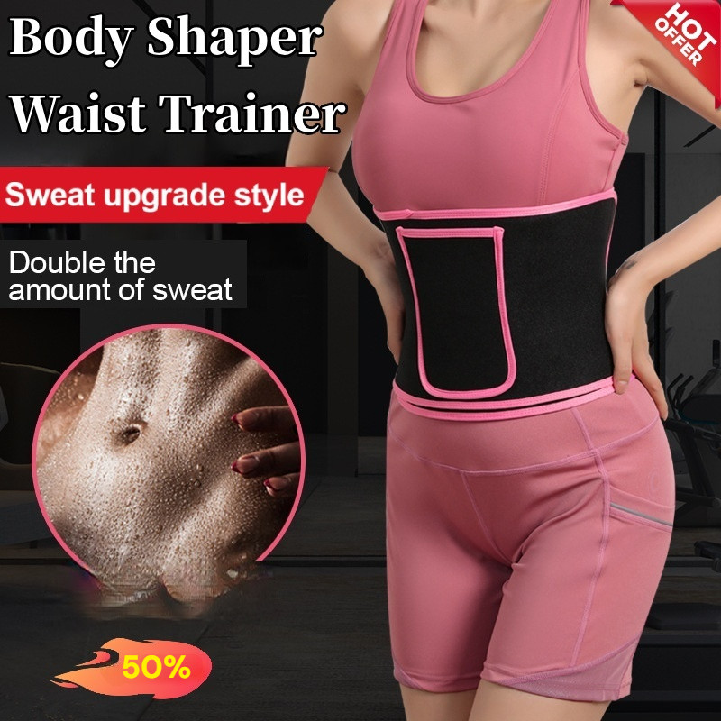 Ladies Sports Running Fat Burning Body Sculpting Sweaty Girdle Black ...