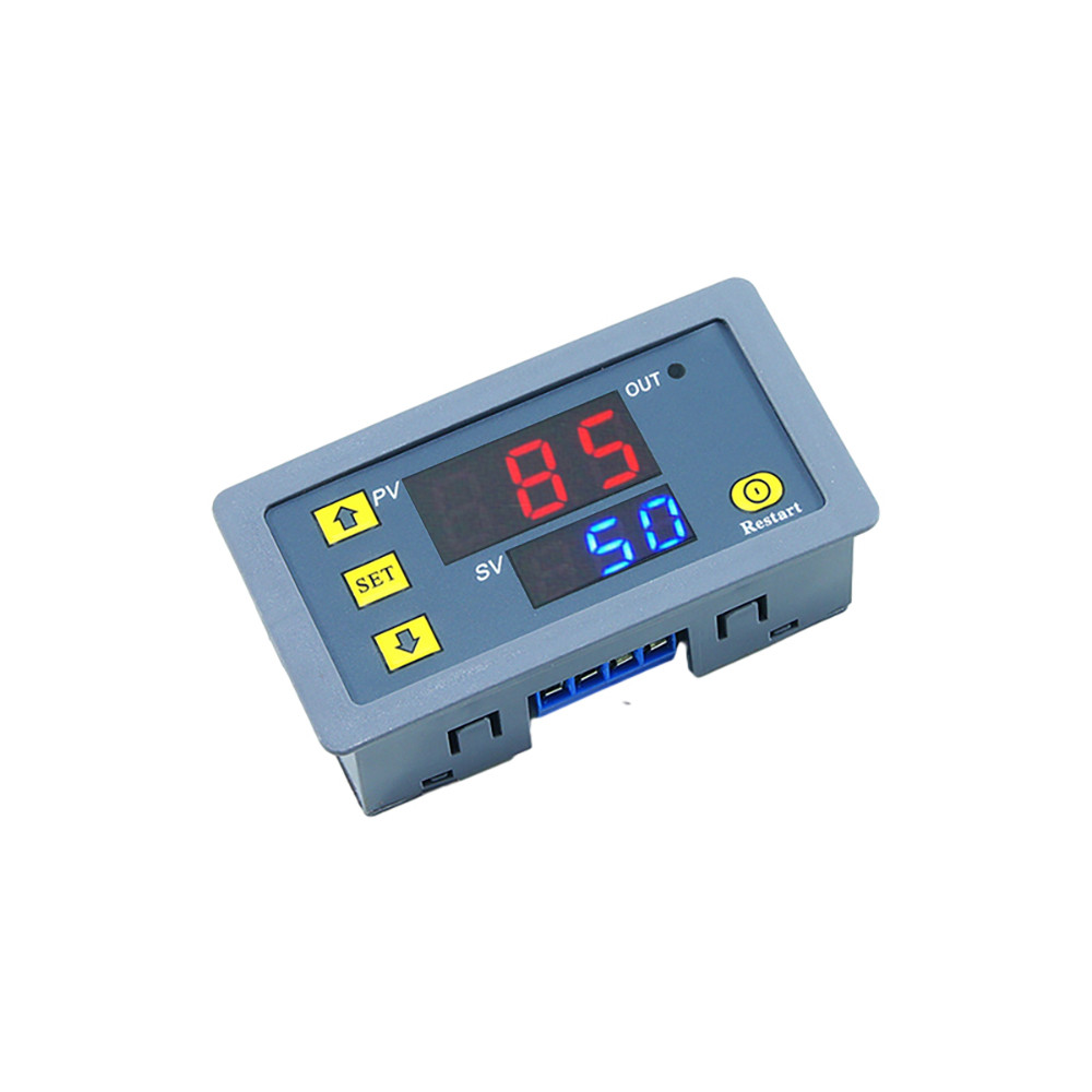 Occkic AC 110V 220V DC 12V/24V Digital Time Delay Relay LED Display Cycle Timer Control Switch ...