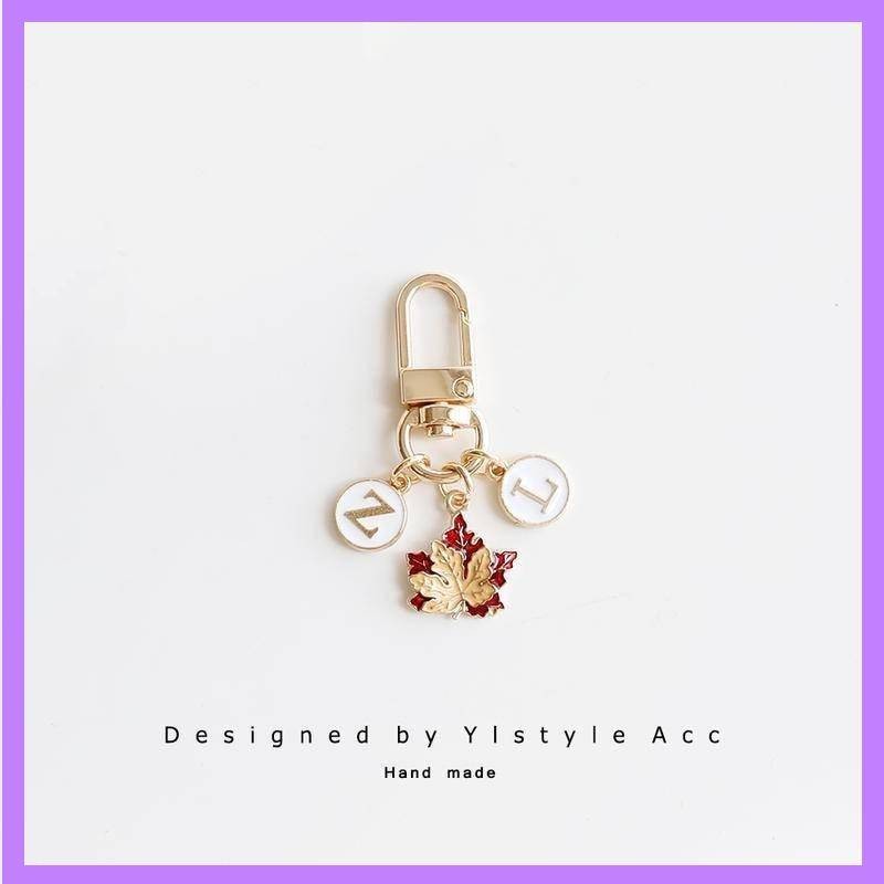 Personalized Keychain Cute Bag Keychain Maple Leaf Pendant Customized ...
