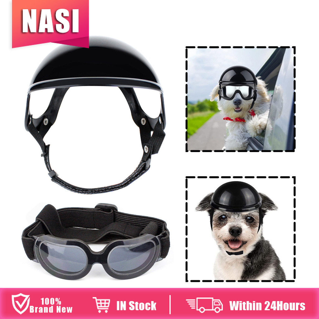 Cat Helmet for Pet Motorcycle Bike Cycling Helmet&Glassee Plastic ...