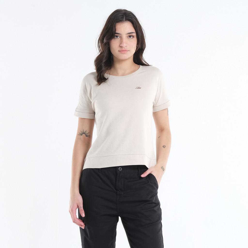 Lee Logo Tee With Waistband & Cuff for Women | Shopee Philippines