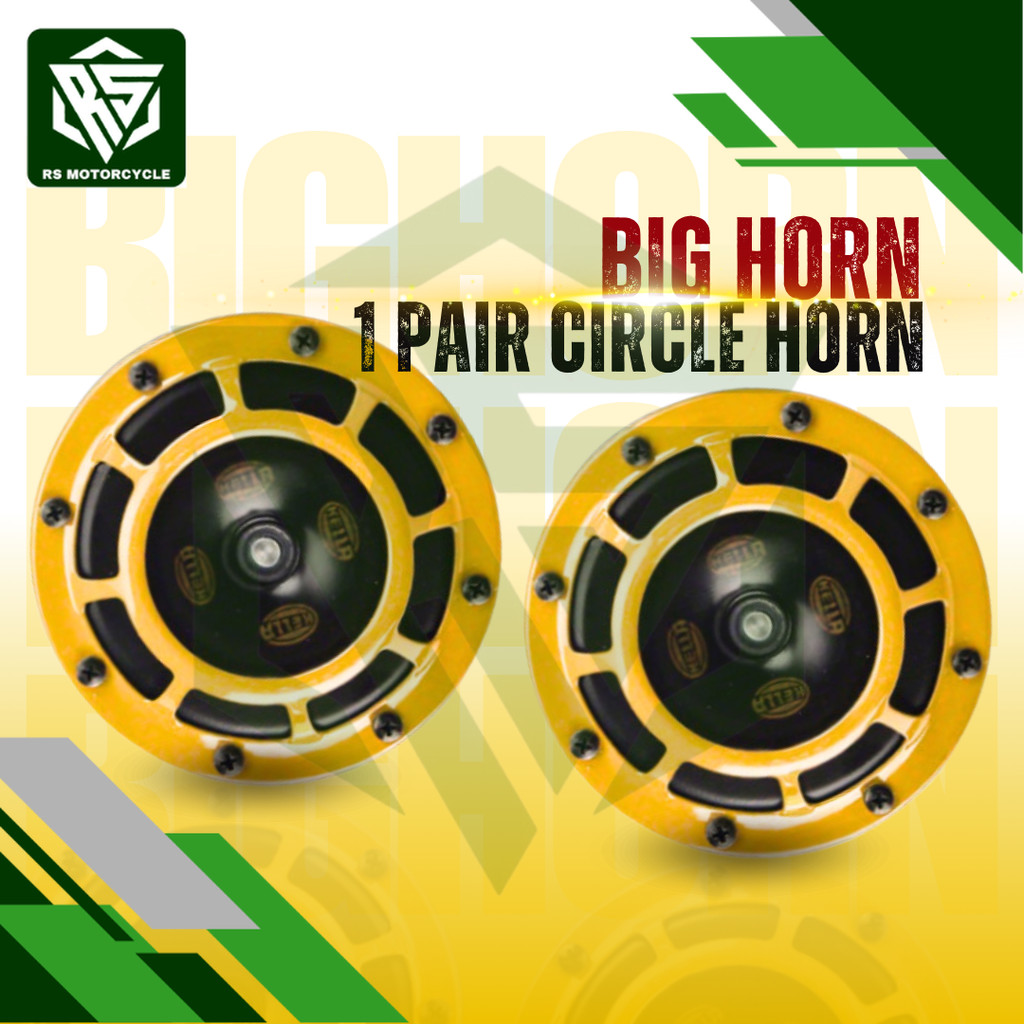 [RS MOTORCYCLE] 1 PAIR / 2 PCS BIG LOUD HORN CIRCLE FOR MOTORCYCLE ...