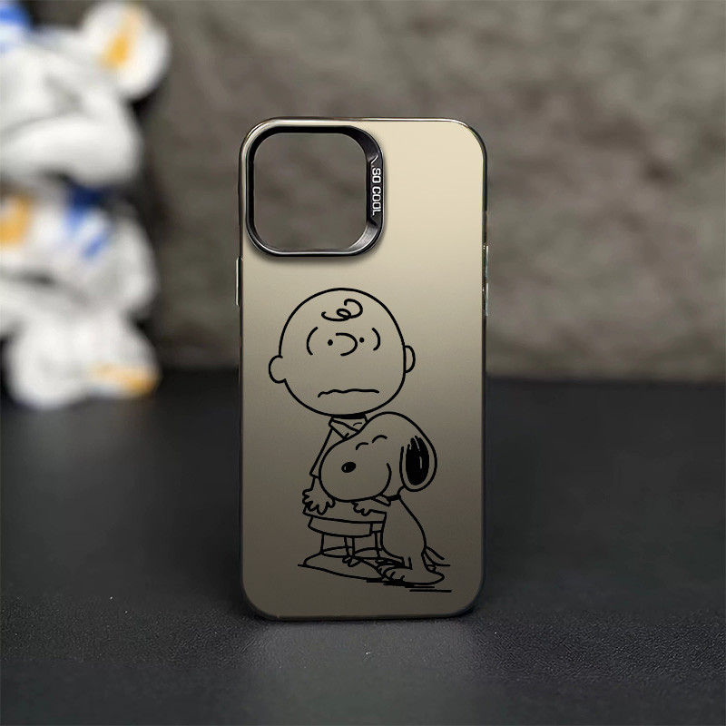 New Black Line Snoopy Phone Case Compatible for IPhone 15 14 13 12 11 ...