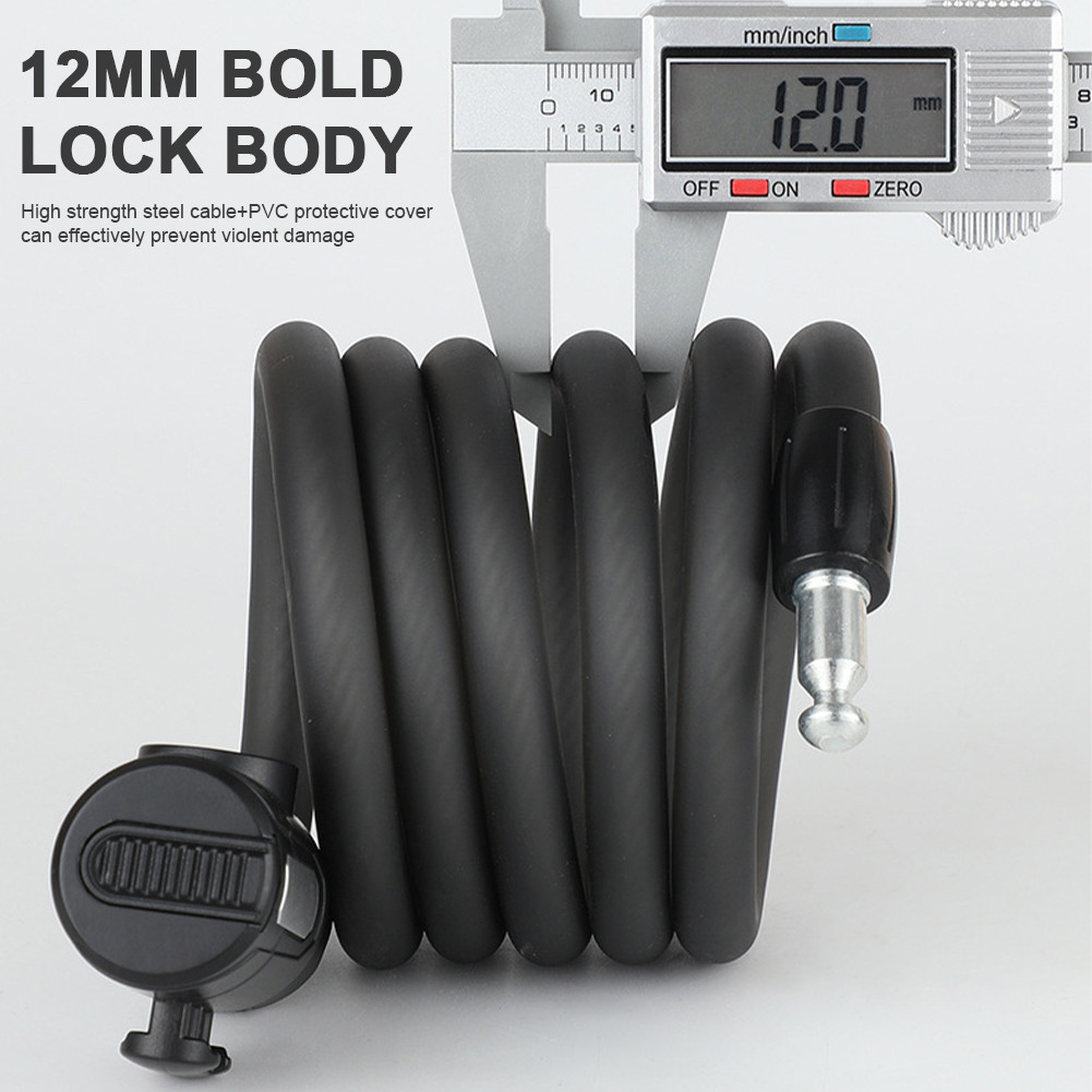 Mountain Bike Cable Lock with Mounting Bracket Bike Steel Cable Lock ...