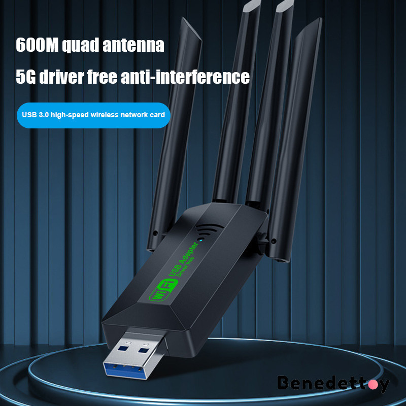 USB Four Antenna Wireless Network Card Dual Band 2.4G/5G Network Card ...